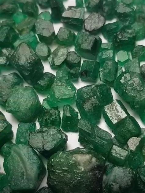 Raw Emerald Stones Facet Rough Real Emerald Stone Natural Emeralds