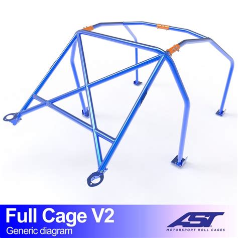 Roll Cage Ford Escort Mk2 4 Doors Sedan Full Cage V2