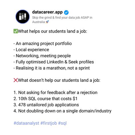 Datacareerapp 🤖 On Linkedin Dataanalyst Firstjob Careergoals