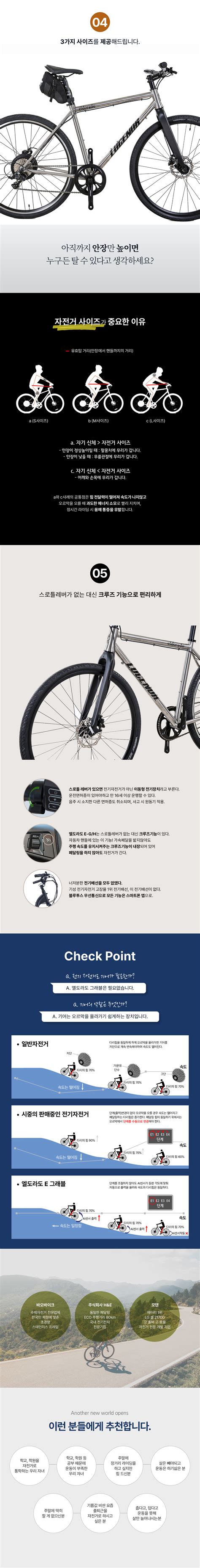 Pas 전기자전거 엘도라도 E 그래블 수제 하이브리드