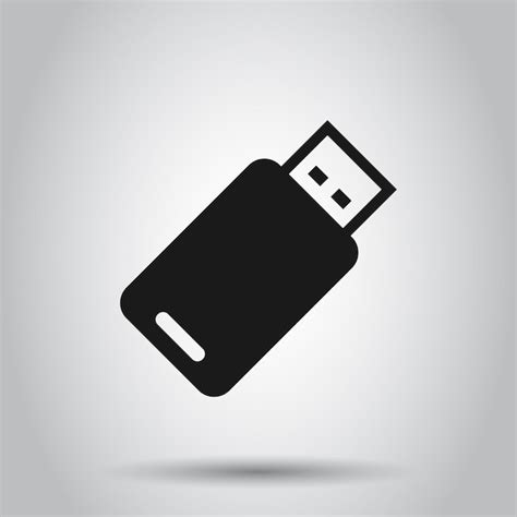 Premium Vector Usb Drive Icon In Flat Style Flash Disk Vector Illustration On Isolated