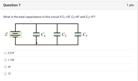 Solved What Is The Total Capacitance In This Circuit If C1 2
