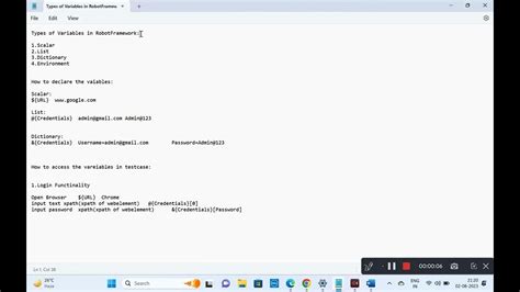 Types Of Variables In Robot Framework Interview Questions Automation Testing Shorts Youtube