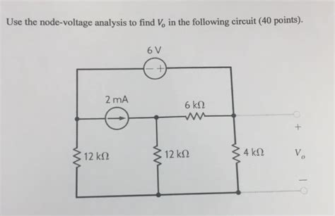 Solved Use The Node Voltage Analysis To Find V In The Chegg