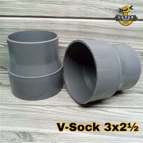 V Sock Reducer Reducing Overloop Pvc 3x2½ Sambungan Pipa 3 Ke 2 1 2 Inchi Lazada Indonesia