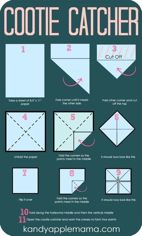 How To Make A Cootie Catcher With Lined Paper Printable Online