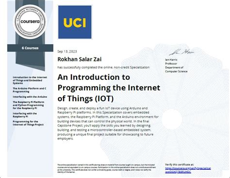 Rokhan Salar Zai On Linkedin Iot Programming Coursera
