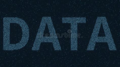 Data Text Consisting Of Many Symbols On Computer Monitor 3d Rendering Stock Illustration