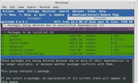 Как использовать Aptitude Package Tool на Debian Ubuntu и Mint Linux