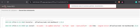 can t install package flowfuse node red dashboard opencore openiap