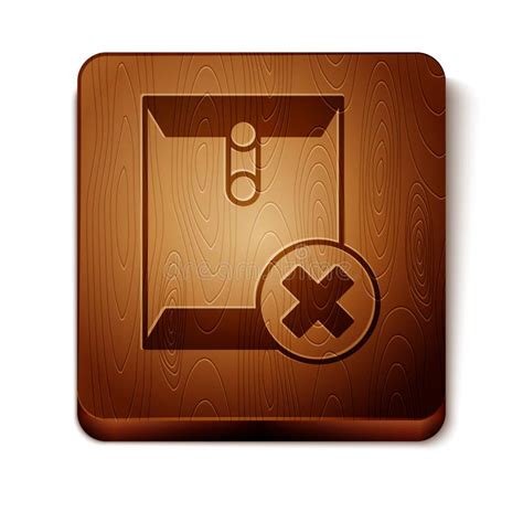 brown delete envelope icon isolated on white background delete or