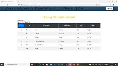 GitHub Kushalrijal7 Attendance System
