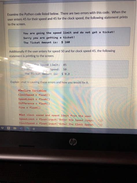 Solved Examine The Python Code Listed Below There Are Two