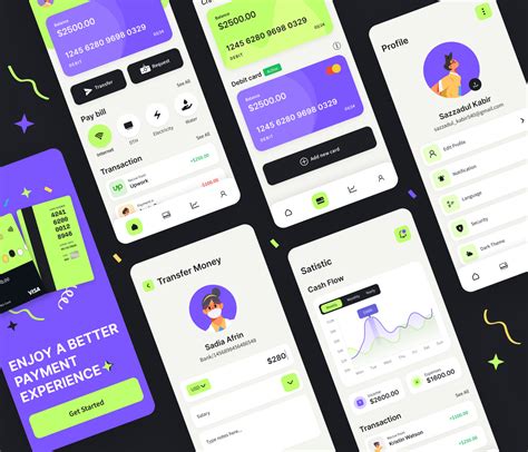 fintech mobile app on behance