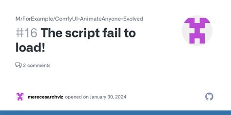 The Script Fail To Load · Issue 16 · Mrforexamplecomfyui