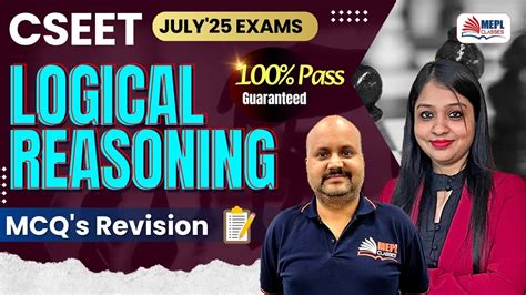 Cseet July25 Exams Logical Reasoning Mcqs Revision Mepl Classes Youtube