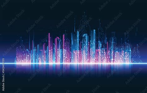 Circuit Board Texture Background Design Waves Flow Quantum Explosion Technology Quantum