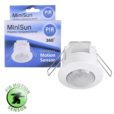 Recessed Pir Sensor Detector Ceiling Occupancy Motion Light Switch 360° Degree Eur 9 26