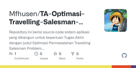 GitHub Mfhusen TA Optimasi Travelling Salesman Problem Menggunakan