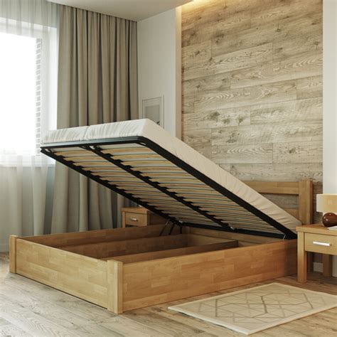 Ліжко з підйомним механізмом деревяне Купити ліжко від Меблі Лев