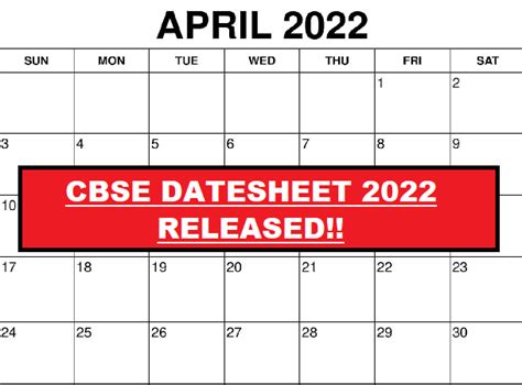Cbse Date Sheet 2022 Term 2 Released Check For 2022 2021 2020 2019 2018 2017 2016 2015