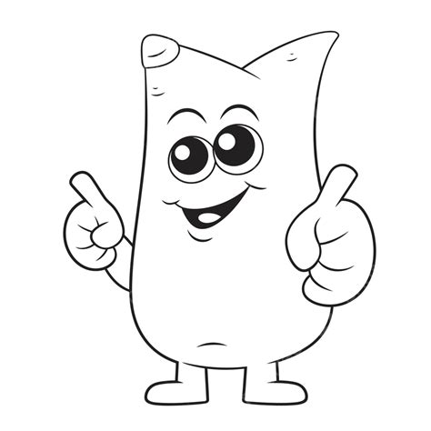 두 엄지 손가락을 보여주는 만화 감자 개요 스케치 드로잉 벡터 손으로 가리키는 그림 손으로 가리키는 개요 손으로 가리키는 스케치 Png 일러스트 및 벡터 에 대한