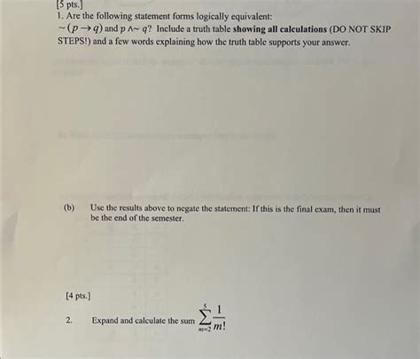 solved 1 are the following statement forms logically