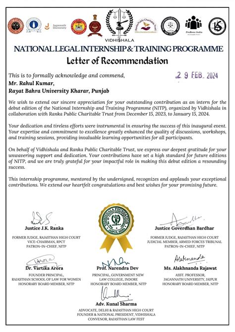 rahul kumar on linkedin internship recommendation gratitude learning vidhishala…