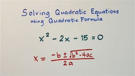 Quadratic Equation Examples