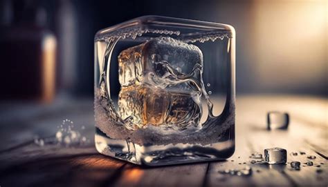 Premium AI Image Ice Cubes In The Bowl Generative AI