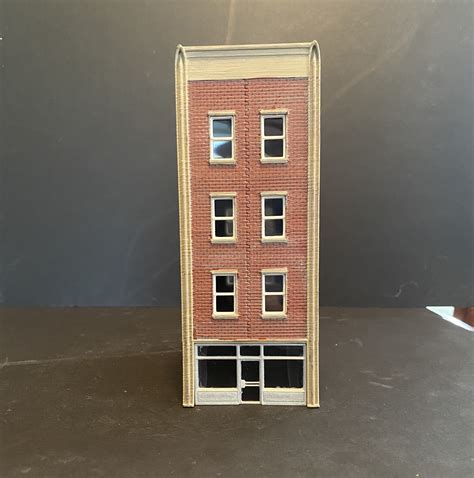 🧱 Ho Scale Brick Commercial Building The Cromwell Building・ Stl File