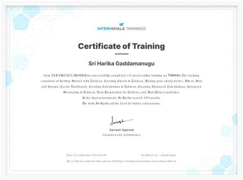 Tableau Datavisualization Internshalacertified Sriharika G