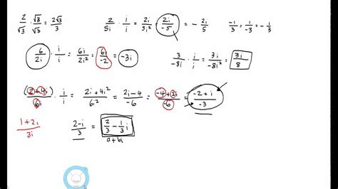 Rationalizing Imaginary Denominators Youtube