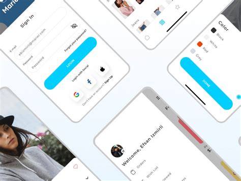 shopping app ios ui kit free sketch resource sketch elements