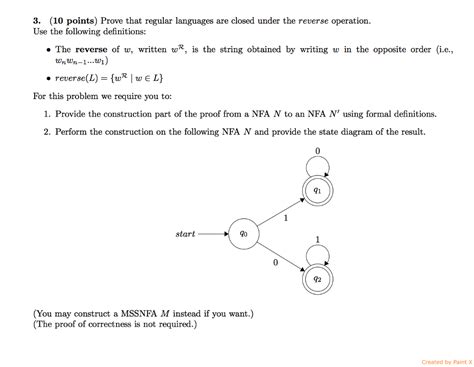 Solved Points Prove That Regular Languages Are Chegg