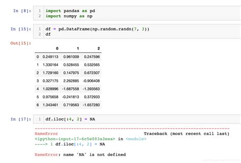 Python报错nameerror Name Na Is Not Defined Csdn博客