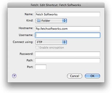 New Shortcut Edit Shortcut Dialog Fetch Help