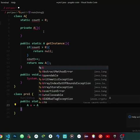 How To Make Singleton Class In Java Youtube