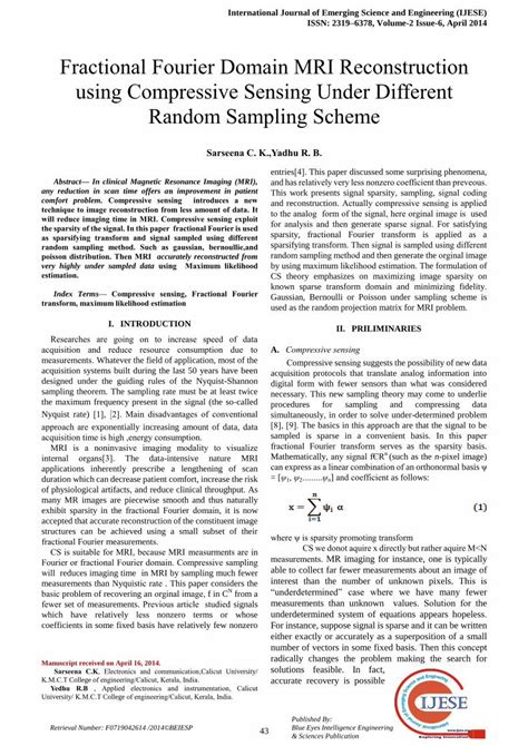 Pdf Fractional Fourier Domain Mri Reconstruction Using