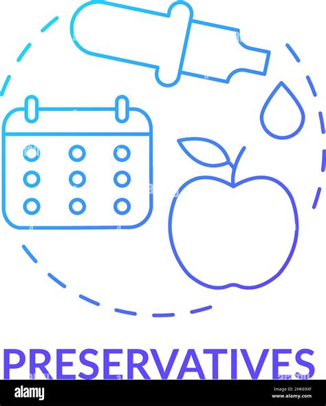 Preservatives Blue Gradient Concept Icon Stock Vector Image And Art Alamy