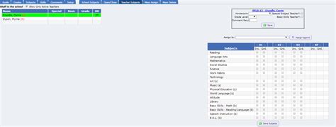 Elementary Grading Teacher Subjects Genesis Sis Support