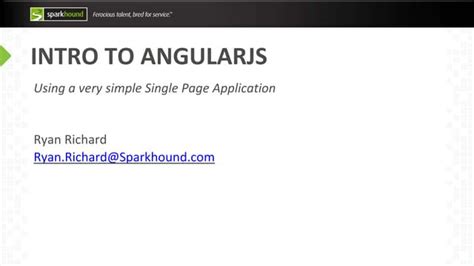 Intro To Angularjs Ppt