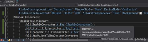 Wpf界面无法正常显示（资源引用，如转换器），但程序正常运行wpf由于尚未生成某些自定义元素设计视图无法正确显示。 Csdn博客