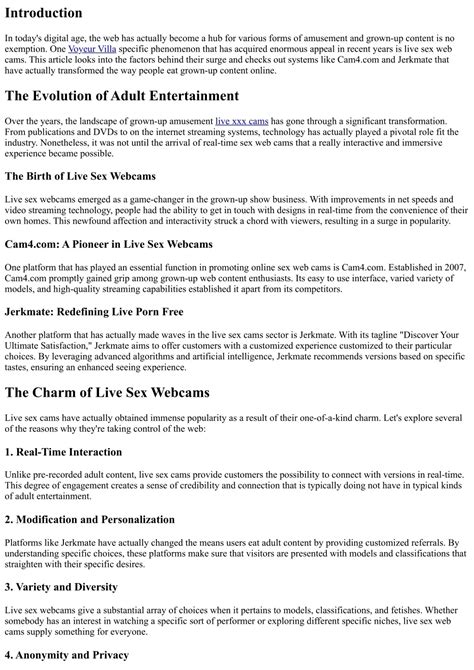 Ppt The Surge Of Live Sex Cams Why Theyre Taking Over The Web