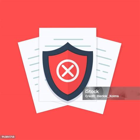 문서 또는 하지 개념 기밀 정보 및 개인 정보 보호 아이디어 보안 문서 액세스 보호 종이와 안전한 데이터 보호 되지 않습니다 평면 디자인 벡터 배경 그림 0명에 대한 스톡