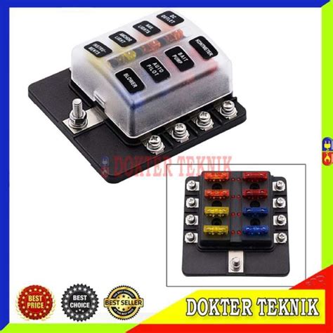 Jual 8 Ways Blade Fuse Box Block Auto Marine Fusebox Holder 12v 32v Bus Di Seller Aghanim