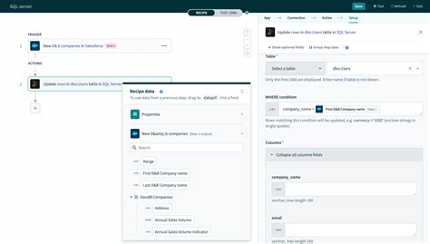 Workato Connectors Sql Server Update Actions Workato Docs