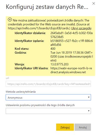 Solved Trello Rest Api As A Data Source Authentication Is