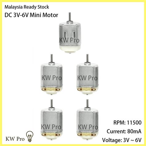Mini Fan Motor 3v 6v Dc Motor Mini Fan Small Motor For Rc Toy Car Diy School Project Shopee