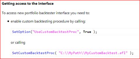 Setcustombacktestproc Doesnt Behave As Indicated In Afl Function Reference Afl Programming